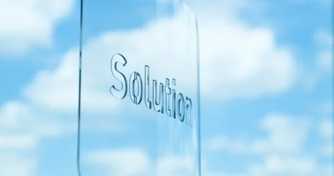 Glass solution Lettering and Clouds in t... | Stock Video | Pond5