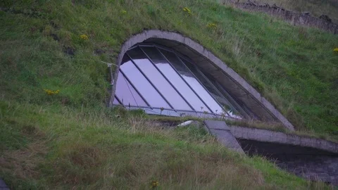 Glass windows on the mountain in Moher C... | Stock Video | Pond5