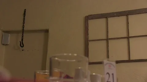 A glass of wine and a hook | Stock Video | Pond5