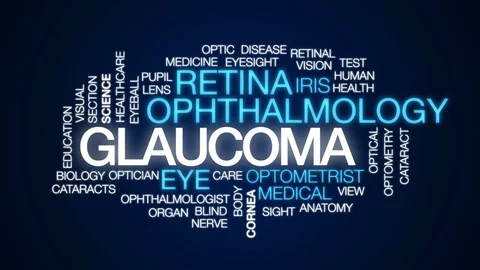 Glaucoma animated word cloud, text desig... | Stock Video | Pond5