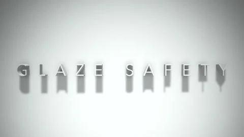 glaze safety 3D title animation white te... | Stock Video | Pond5