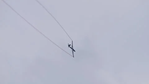 Glider aircraft doing impressive spin ma... | Stock Video | Pond5