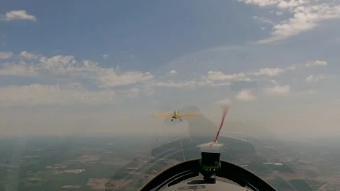 Glider (sailplane) Releases a Rope From ... | Stock Video | Pond5