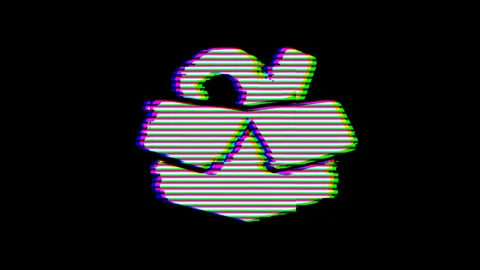From the Glitch effect arises box full s... | Stock Video | Pond5