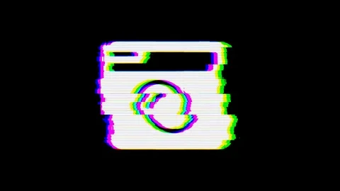 From the Glitch effect arises camera ret... | Stock Video | Pond5