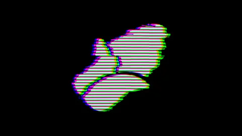 From the Glitch effect arises corn symbo... | Stock Video | Pond5