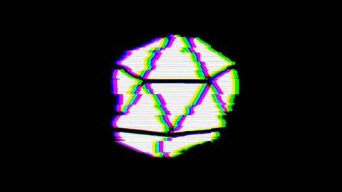 From the Glitch effect arises dice d20 s... | Stock Video | Pond5