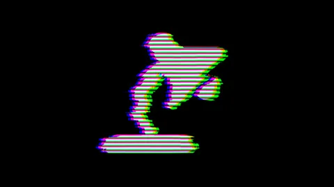 From the Glitch effect arises lamp desk ... | Stock Video | Pond5