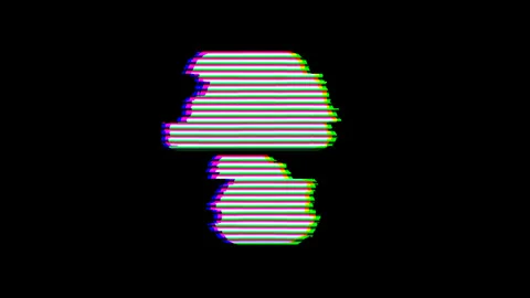 From the Glitch effect arises lamp symbo... | Stock Video | Pond5