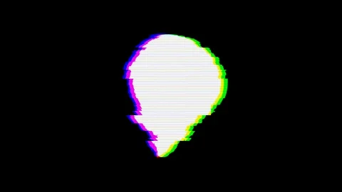 From the Glitch effect arises map marker... | Stock Video | Pond5