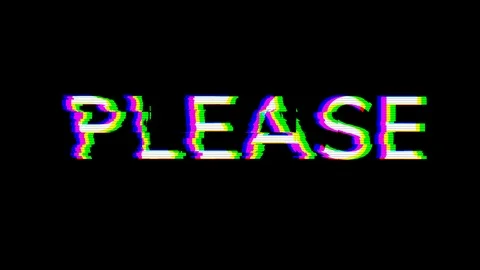 From the Glitch effect arises text PLEAS... | Stock Video | Pond5
