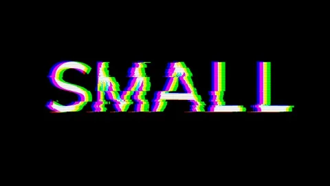 From the Glitch effect arises text SMALL... | Stock Video | Pond5