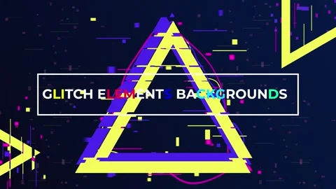 Glitch Elements Backgrounds ~ After Effects #276424596