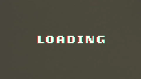 Glitch loading screen, retro text animat... | Stock Video | Pond5