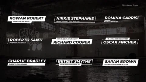 Glitch Lower Thirds ~ After Effects Project #139047722