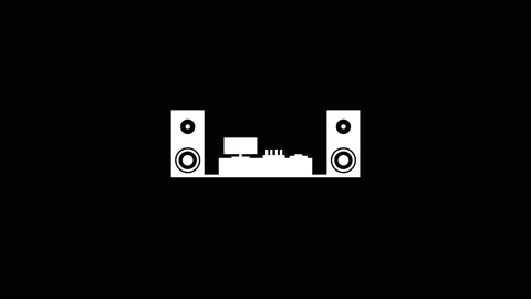 Glitch music system icon on black backgr... | Stock Video | Pond5