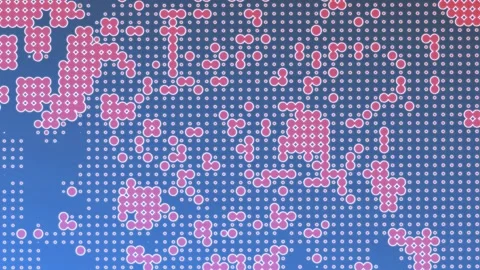 Glitch Outline Circles Background Evolvi... | Stock Video | Pond5