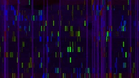 Glitch screen, pixels and lines loop ani... | Stock Video | Pond5