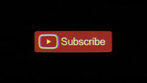 Glitch Subscribe Button Loop Retro TV An... | Stock Video | Pond5