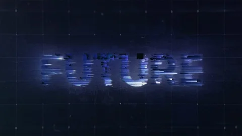 Glitch text word Future in artificial bl... | Stock Video | Pond5