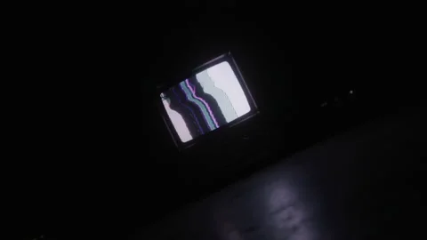 Glitching Vintage Television with Reflec... | Stock Video | Pond5