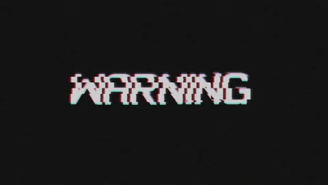 Glitching warning message with static no... | Stock Video | Pond5
