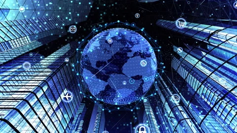 Global Communication Technology Smart Ci... | Stock Video | Pond5