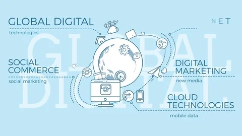 Global Digital World Infographic ~ After Effects #78904880