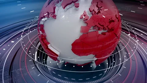 Global earth-rotating digital world for ... | Stock Video | Pond5