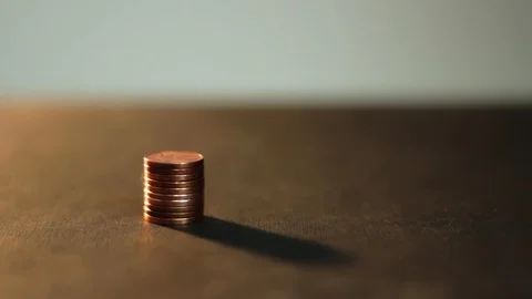 Pennies Fall Stock Footage ~ Royalty Free Stock Videos | Pond5