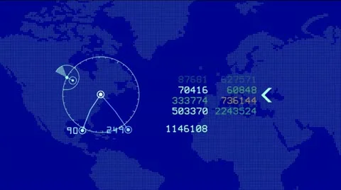 Global GPS data detect earth map militar... | Stock Video | Pond5