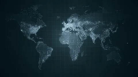 Global Grey World Map Loop | Stock Video | Pond5
