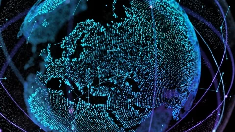 Global network connection. 4K Digital Wo... | Stock Video | Pond5