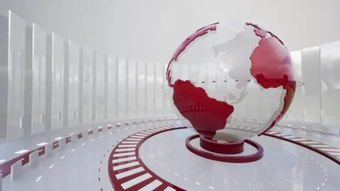 Global news studio background 4k | Stock Video | Pond5