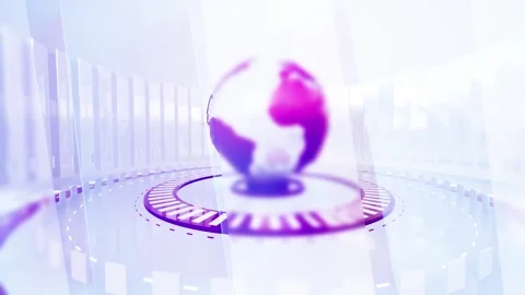 Global news studio background 4k | Stock Video | Pond5