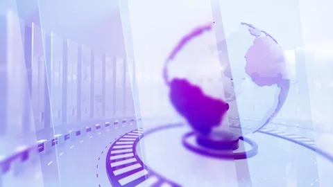Global news studio background 4k | Stock Video | Pond5