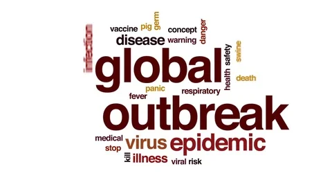 Global outbreak animated word cloud, tex... | Stock Video | Pond5