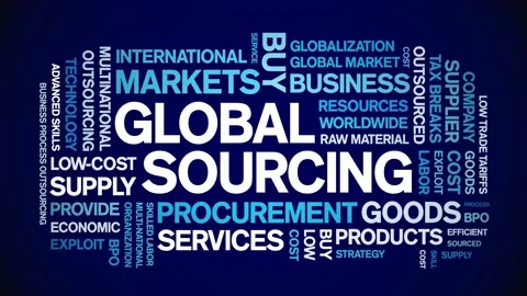 Global Sourcing animated word cloud,anim... | Stock Video | Pond5