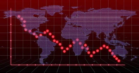 Global stock market trend animation over... | Stock Video | Pond5