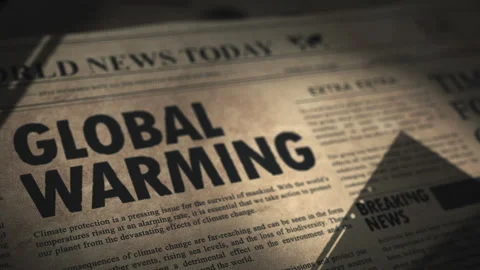 Global warming climate crisis article in... | Stock Video | Pond5