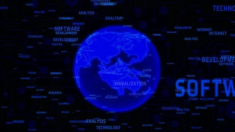 Global World Map Spin With 3D Technology... | Stock Video | Pond5
