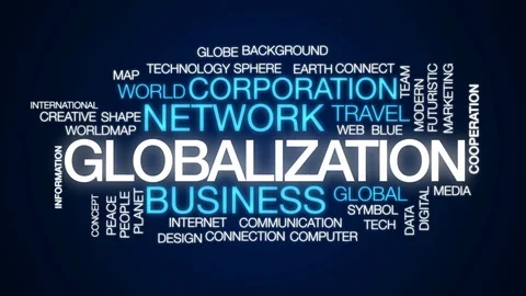 Globalization animated word cloud, text ... | Stock Video | Pond5