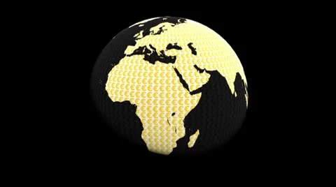 Globe with Euro symbols animation | Stock Video | Pond5