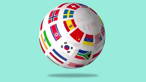 World Flags Animation Stock Video Footage | Royalty Free World Flags ...