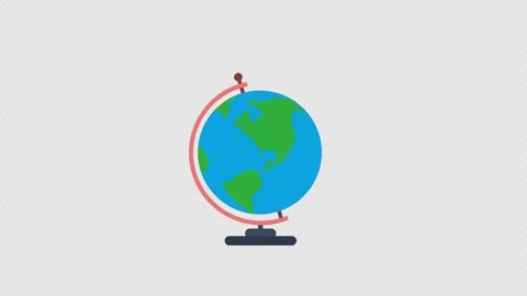 globe icon animation loop motion graphic... | Stock Video | Pond5