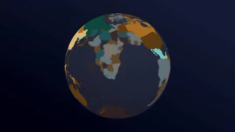 The globe with world map. Dark transluce... | Stock Video | Pond5