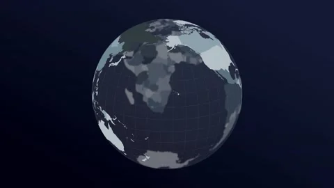 The globe with world map. Dark transluce... | Stock Video | Pond5