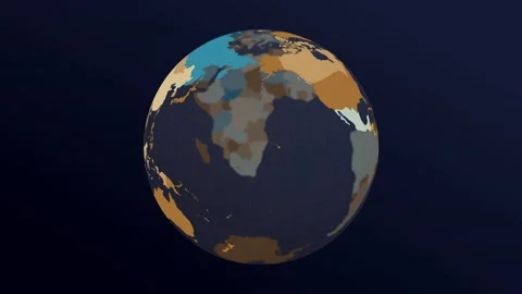 The globe with world map. Dark transluce... | Stock Video | Pond5
