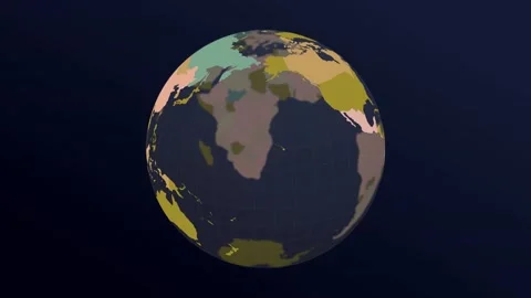 The globe with world map. Dark transluce... | Stock Video | Pond5