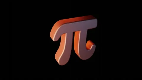 Glossy 3D pi symbol rotating on its axis... | Stock Video | Pond5